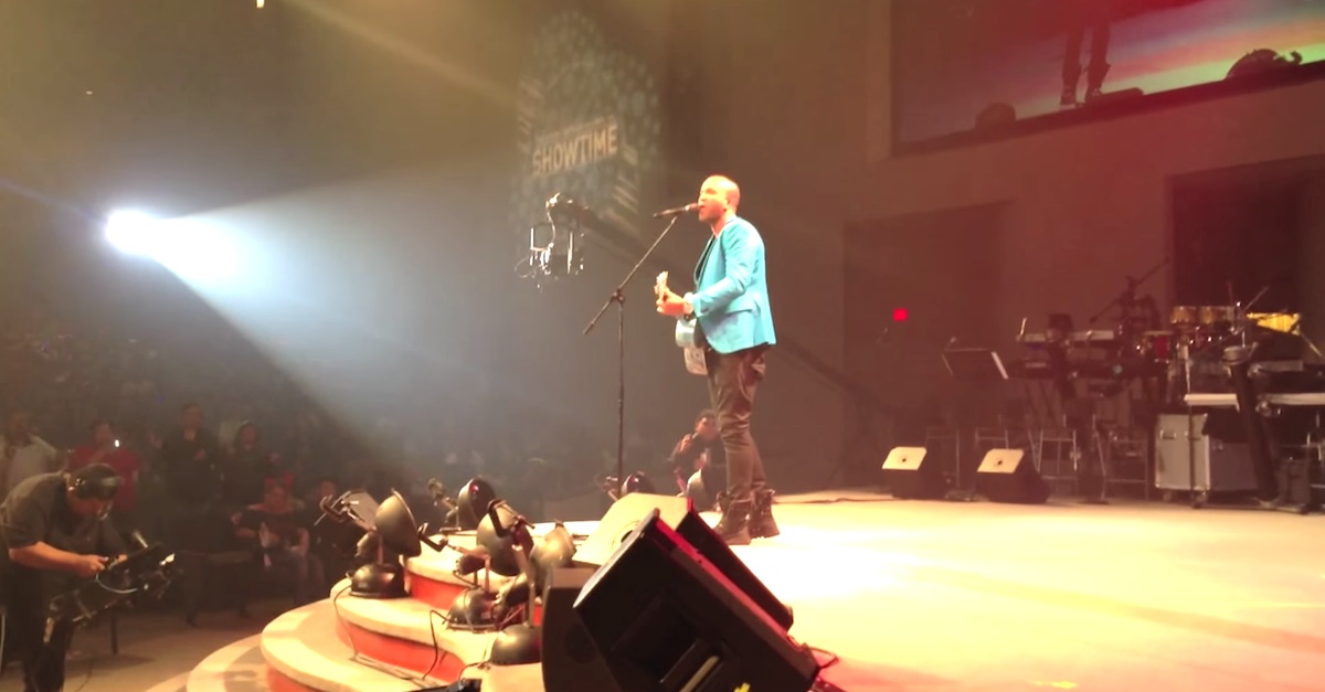 He's In The Middle Of A Famous Song. But At :07, Watch Who Rushes ...