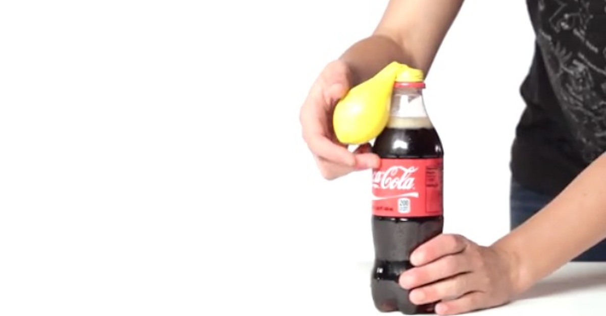 She Puts A Balloon On A Coke Bottle. The Reason? MIND BLOWING!!