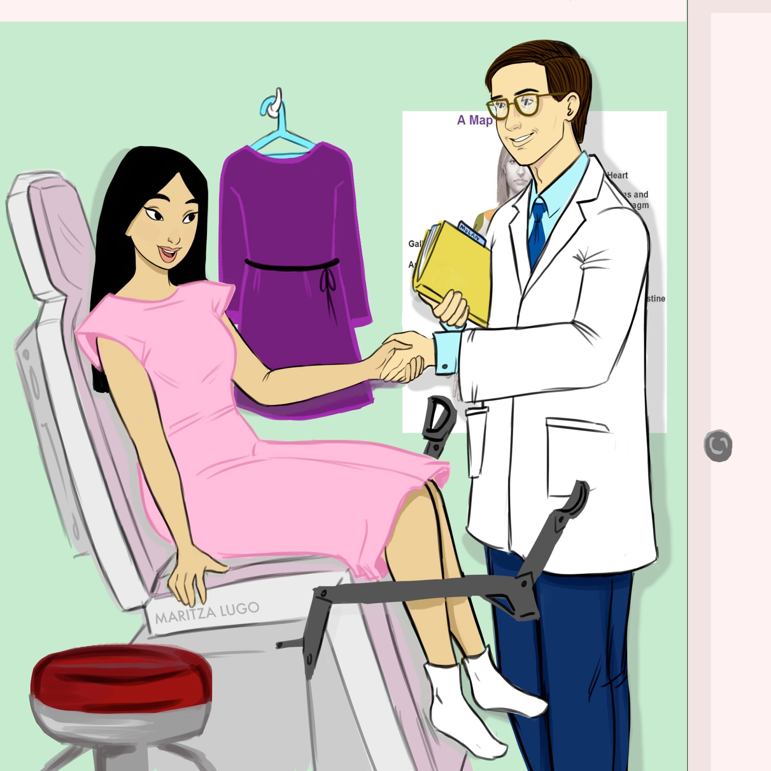 She Draws Cinderella In A Modern Doctor's Office. The Reason? BRILLIANT!