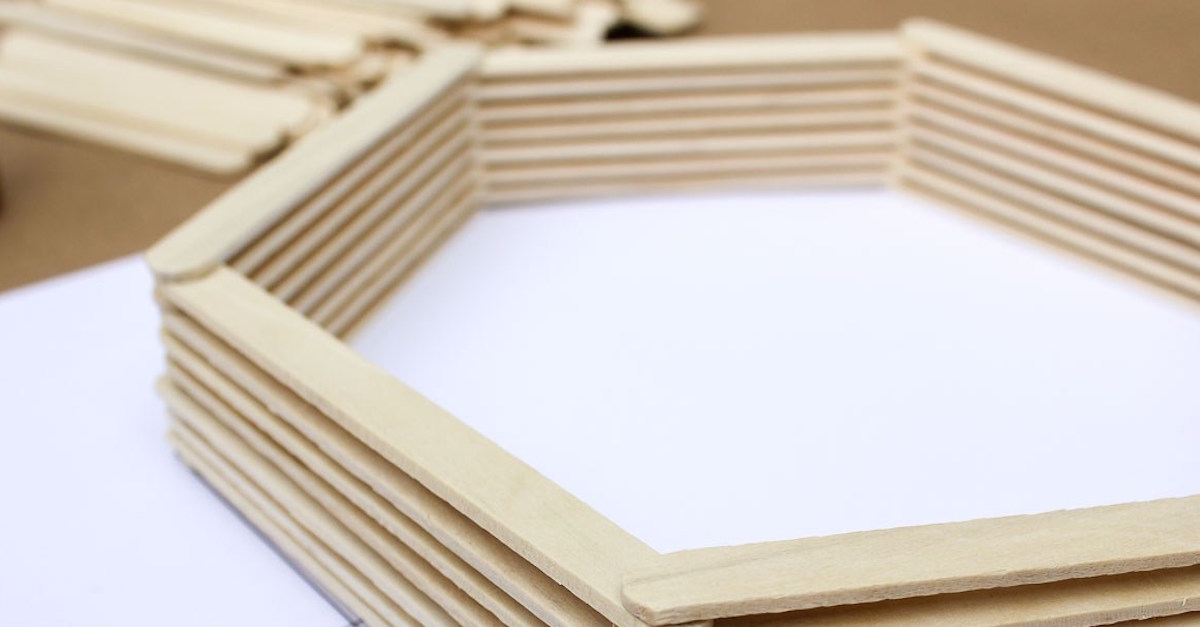 She Stacks Popsicle Sticks In A Hexagon To Create A GORGEOUS Home Addition!
