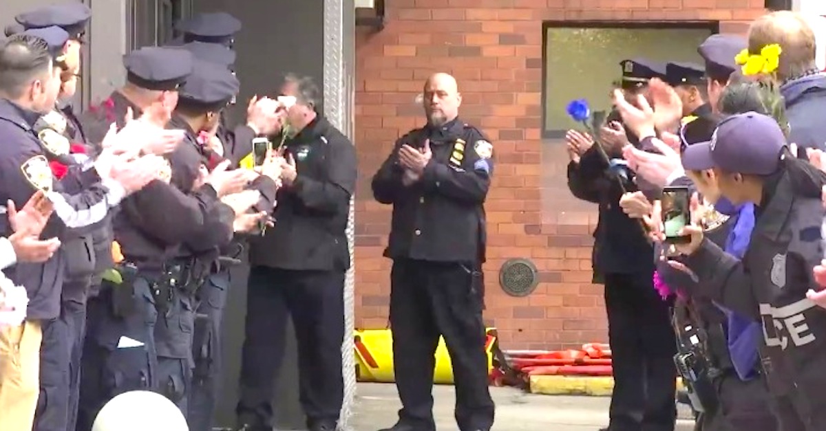 Police Officers Stand Together In 2 Big Lines. Now Watch Who Comes ...