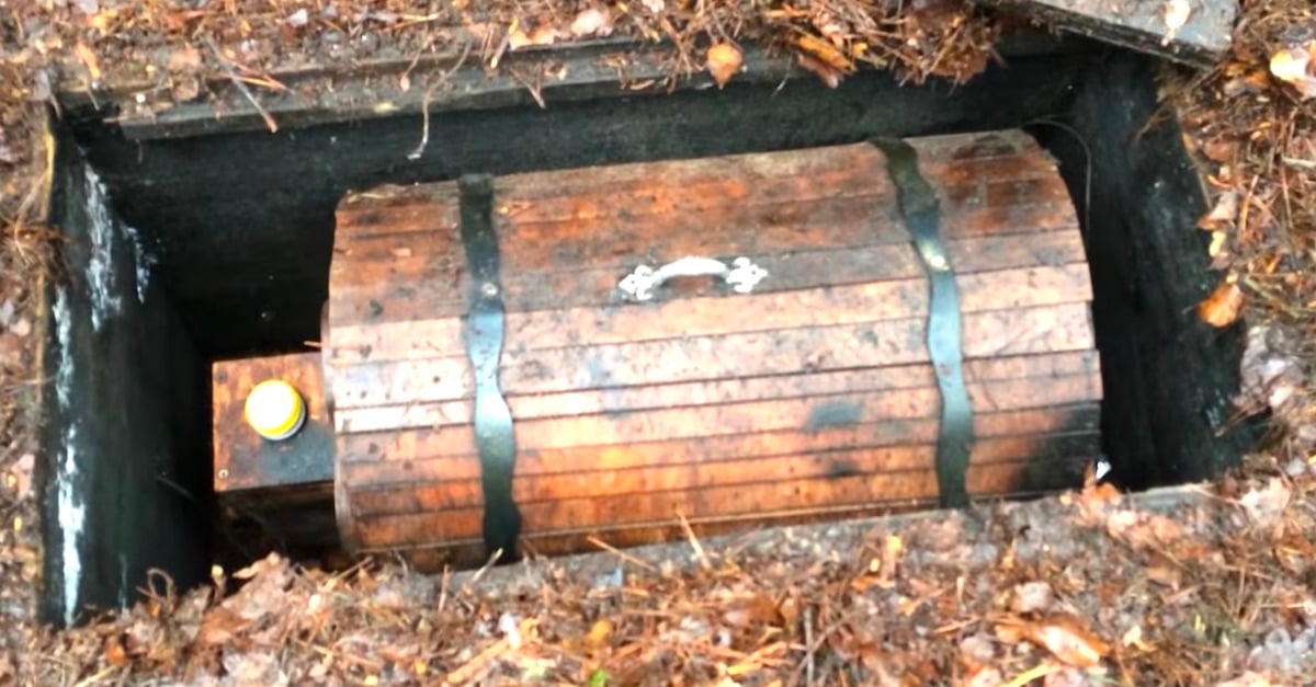He Finds A Treasure Chest While Metal Detecting In The Forest. But What ...