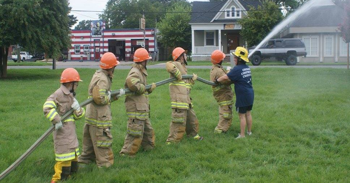 5 Little Girls Line Up In Firefighter Gear At This Special Summer Camp ...