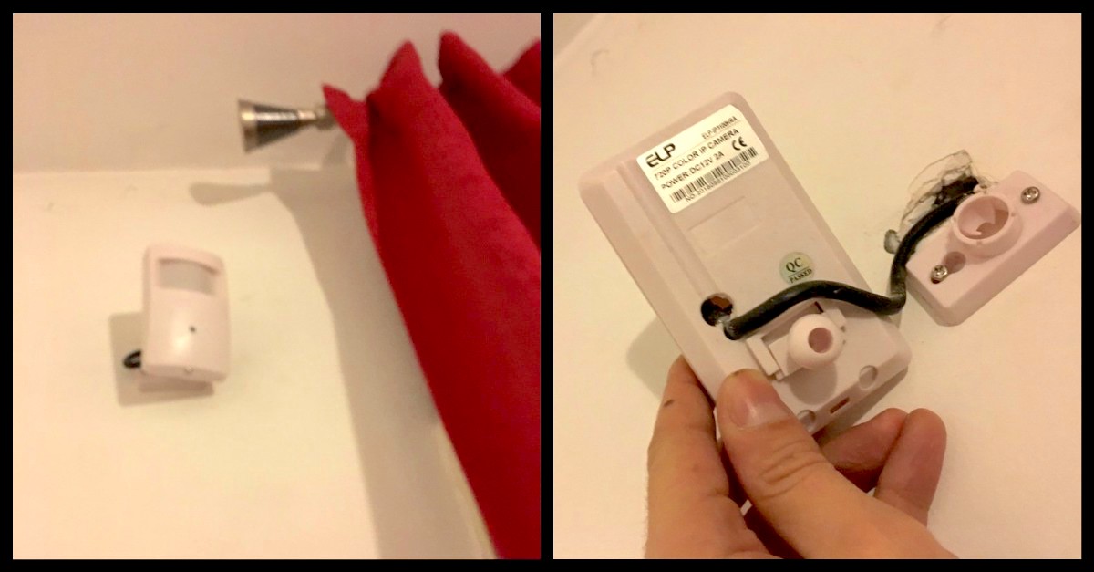 Man Finds Camera Disguised As Motion Detector In Room