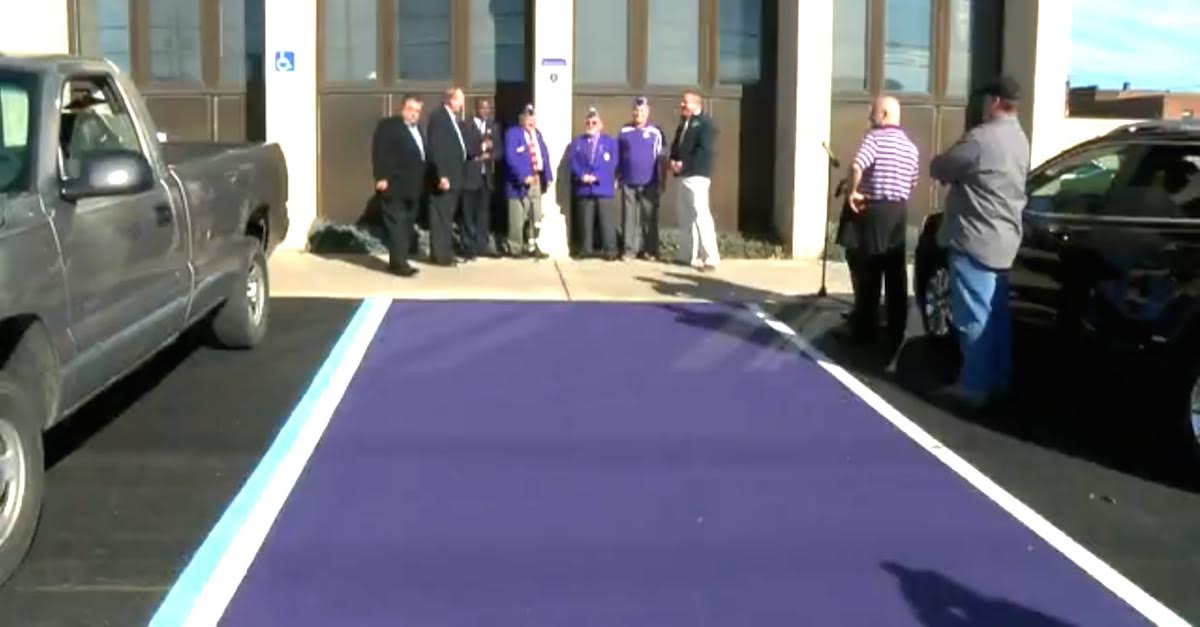 They Painted A Parking Spot Purple. The Reason? This Is BRILLIANT!