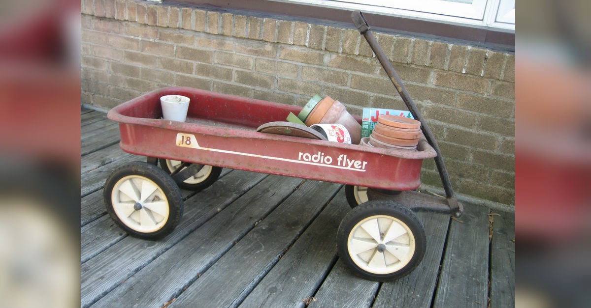 Dad Transforms Son's Radio Flyer Wagon Into Incredible Rocket Ship