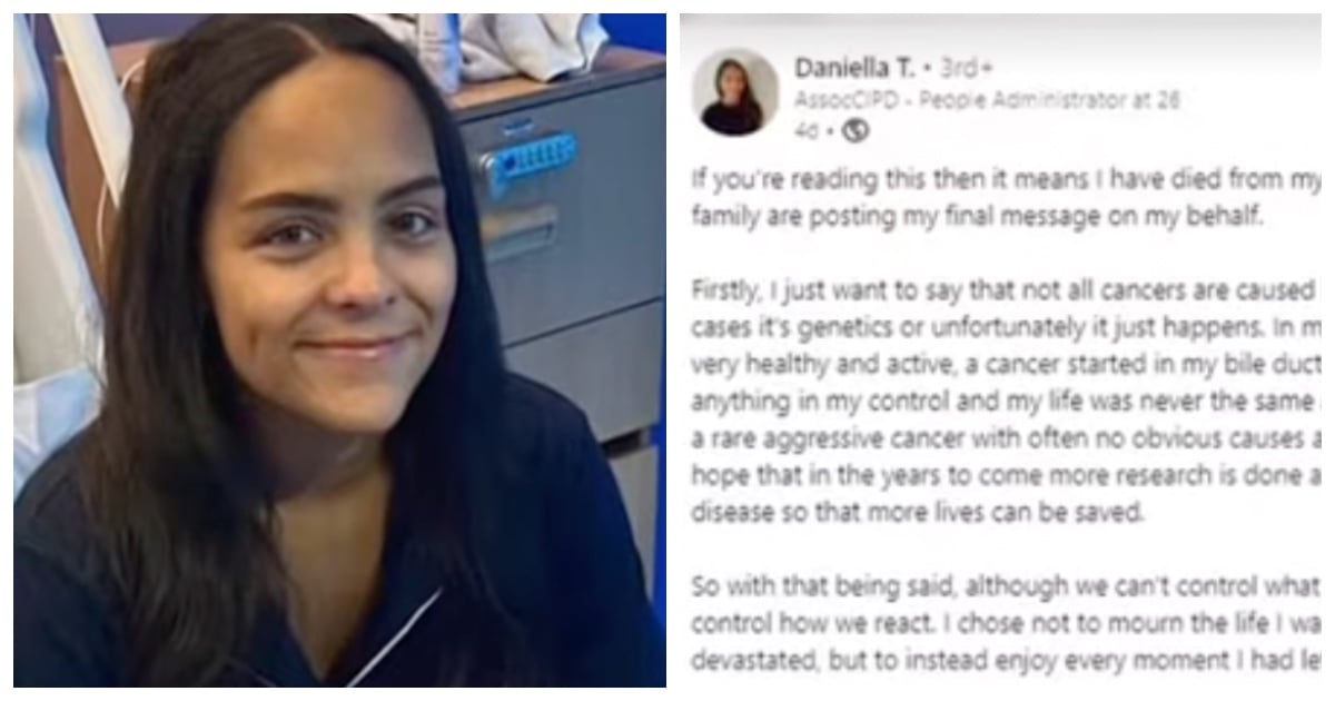 25-Year-Old Woman Writes Final Letter Announcing Her Own Death From Cancer