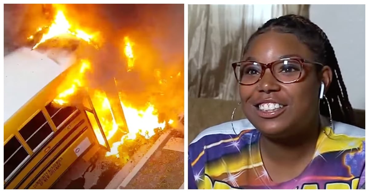 Bus Driver Saves 9 Kids Before Bus Erupts In Flames