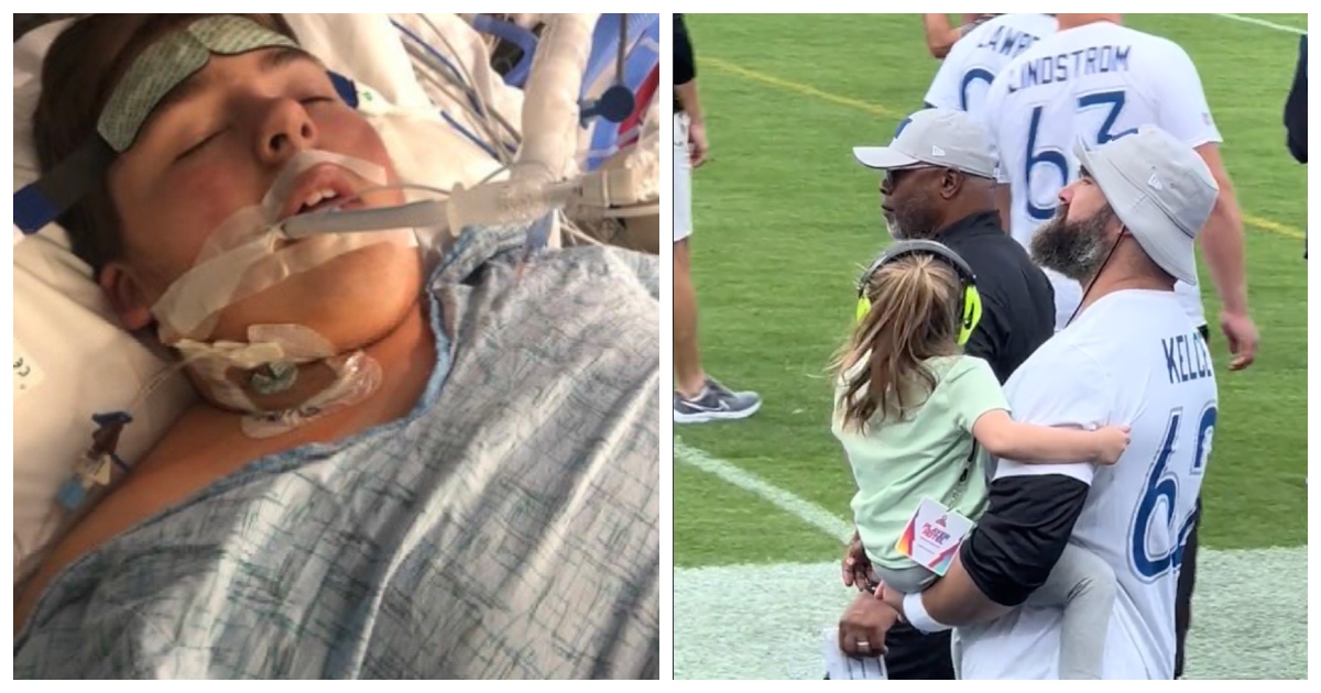 Teen Returns To Football After Surgery For Heart Defect, Meets Jason Kelce