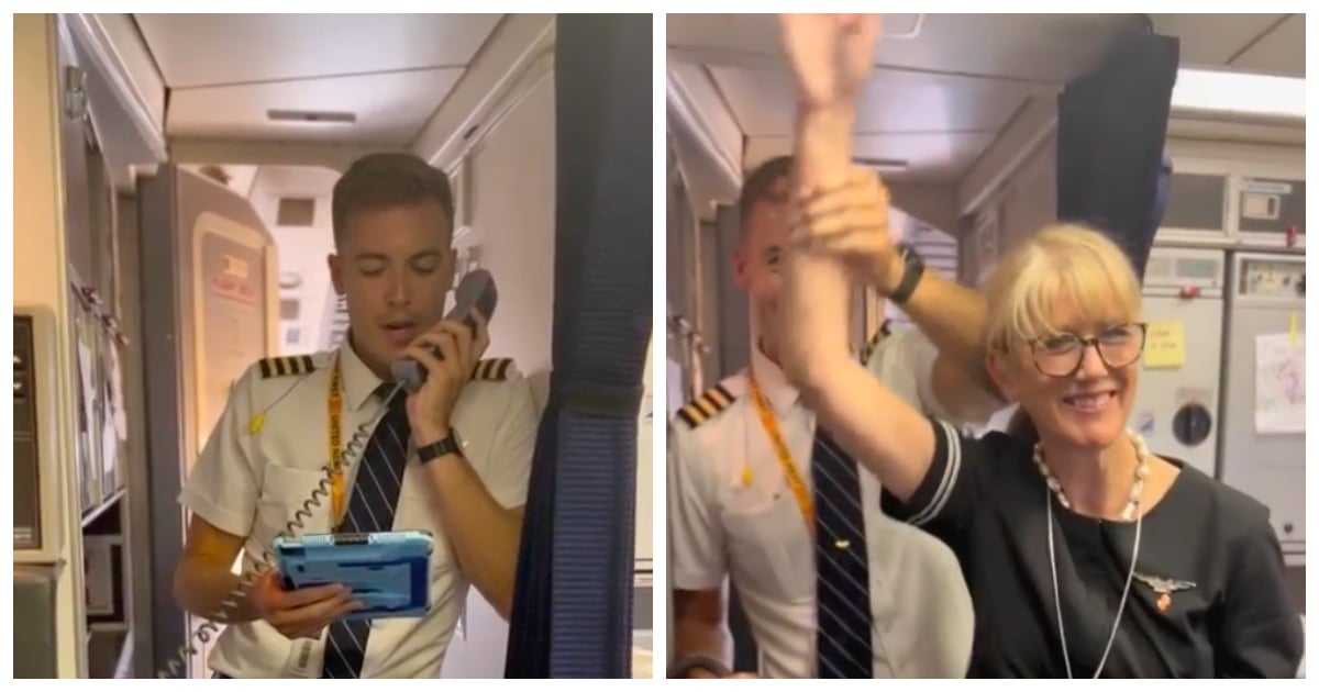 United Airlines Pilot Gives Appreciation Speech On First Flight With ...