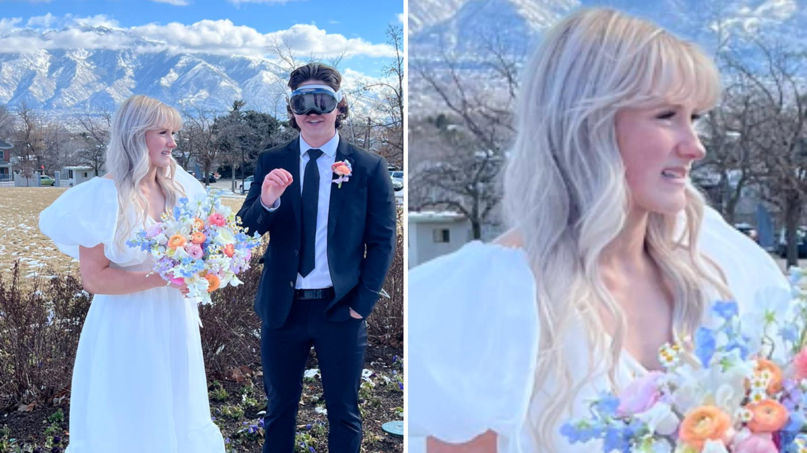 Groom Photographed Wearing Apple Vision Pro At His Wedding