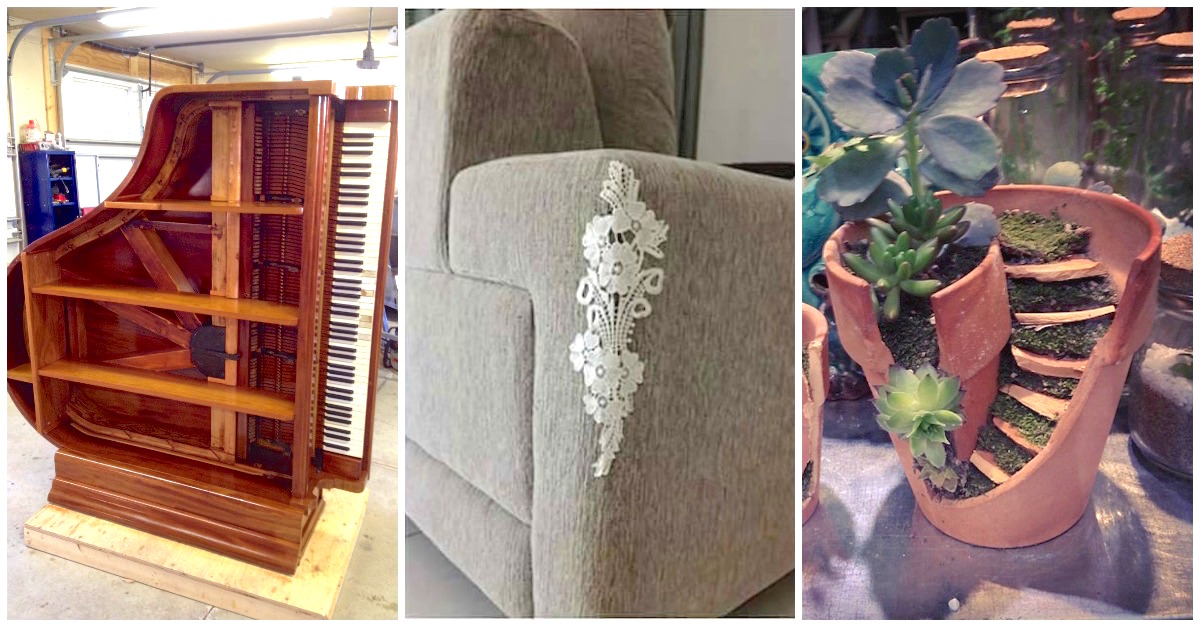 11 Broken Items Turned Into Creative Art Pieces