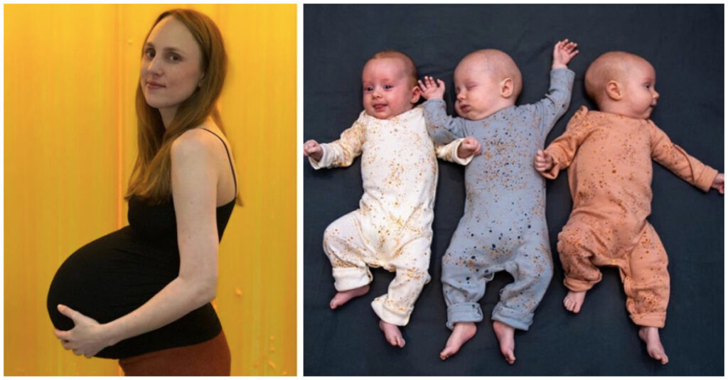 Mom Of Triplets Shows Her Baby Bump Right After Birth!