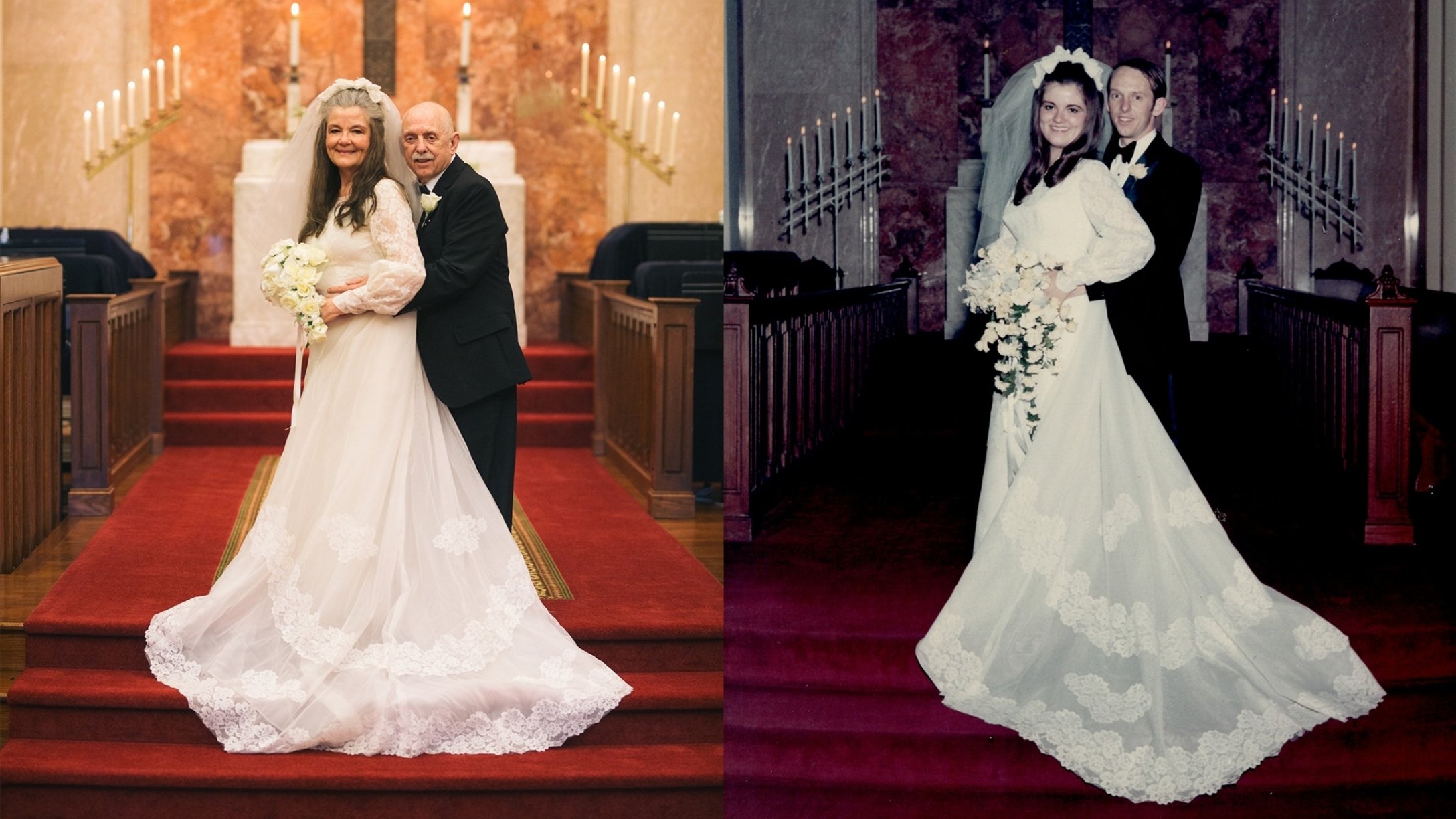 Couple Celebrating Their 50th Wedding Anniversary Recreate Their 1971 ...