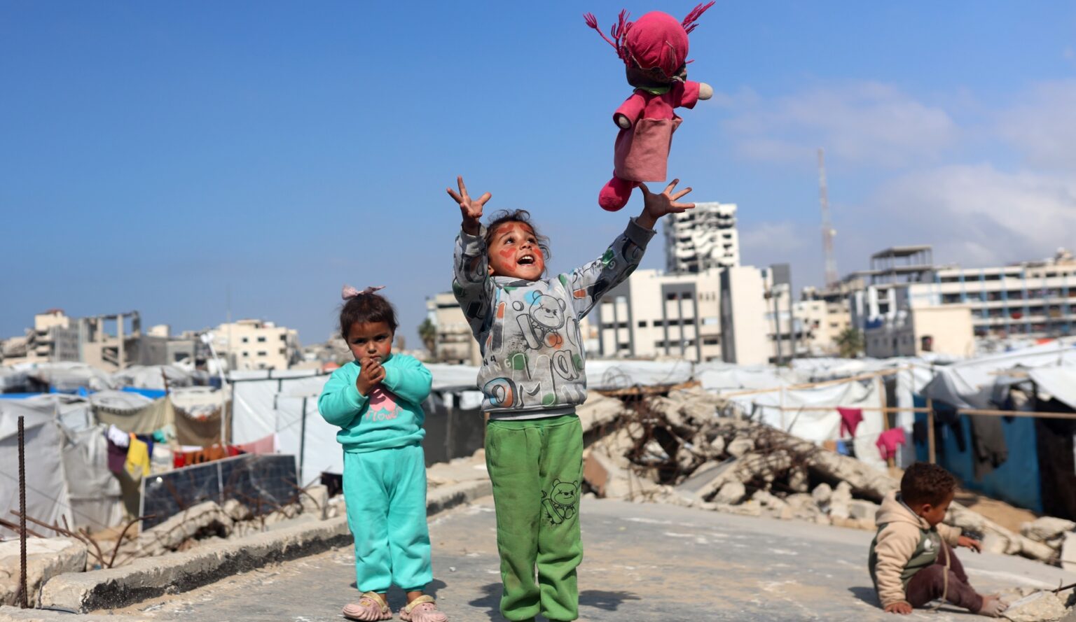 Gazan Children Reenact A Funeral While Playing
